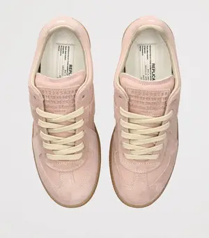 MAISON MARGIELA Leather And Suede Replica Sneakers - Pink