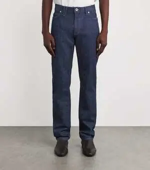 Brioni Organic Denim Meribel Straight Jeans - Blue