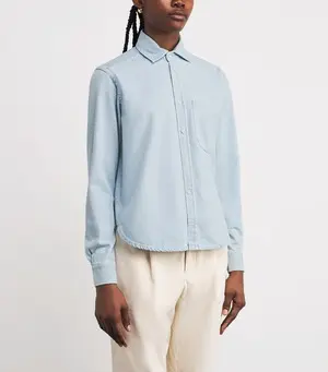 WITH NOTHING UNDERNEATH Denim Classic Shirt - Blue