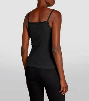 LESET Classic Pointelle Tank Top - Black