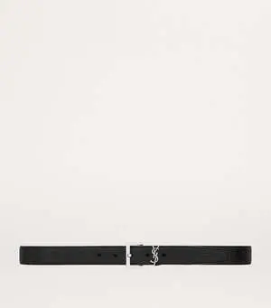 Saint Laurent Leather Logo Belt