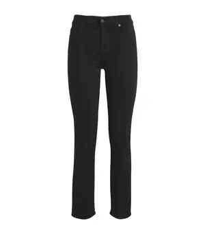7 For All Mankind B Roxanne Slim Jeans - Black