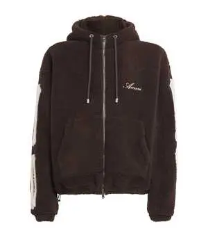 Amiri Fleece Bones Hooded Jacket