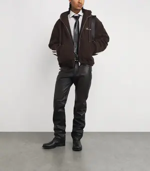 Amiri Fleece Bones Hooded Jacket