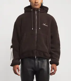 Amiri Fleece Bones Hooded Jacket