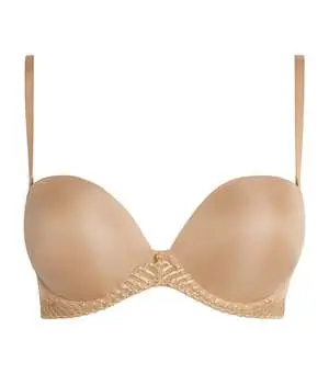 AUBADE Sheer Emotion Plunge Bandeau Bra - Beige