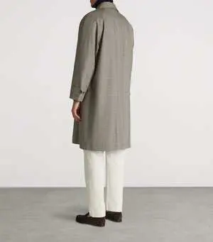 Dunhill Cotton-silk Raglan Sleeve Overcoat