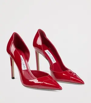 JIMMY CHOO Brigitte 100 Patent Leather Pumps - Red