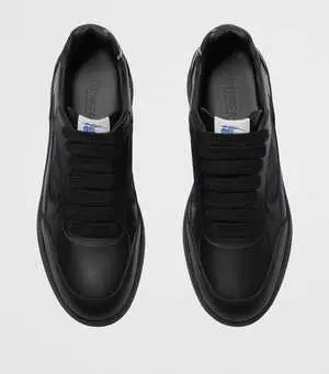Burberry Leather Check Terrace Sneakers - Black