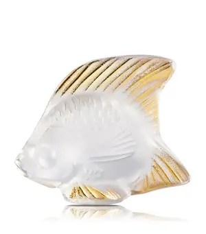 Lalique Crystal Fish Sculpture - Clear