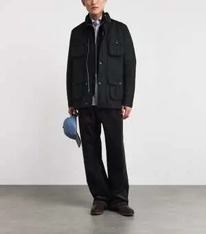 Barbour Cotton Waxed Jacket - Black