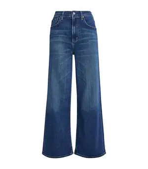 Citizens Of Humanity Cropped Lyra Wide-leg Jeans - Blue