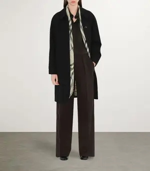 Burberry Gabardine Camden Car Coat - Black