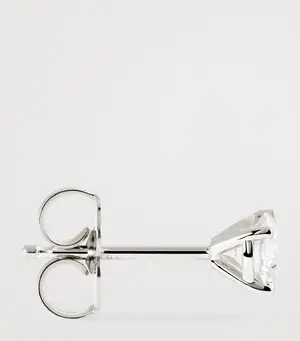 Harrods Gold And Diamond Stud Earrings - White