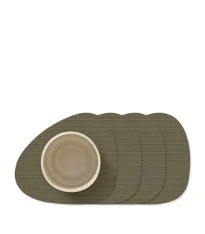 LINDDNA Curve Corduroy Coasters - Green