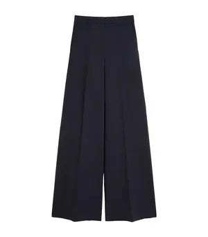 Max Mara Jersey Wide-leg Trousers - Blue