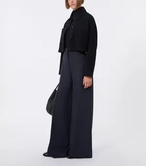 Max Mara Jersey Wide-leg Trousers - Blue