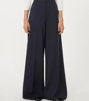 Max Mara Jersey Wide-leg Trousers - Blue