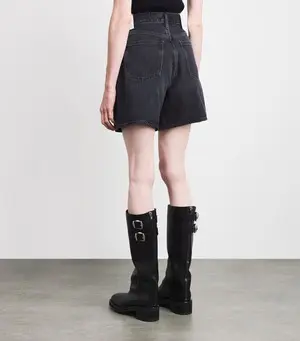AGOLDE Dame Wide-leg Denim Shorts
