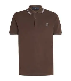 Fred Perry Twin Tipped Polo Shirt - Brown