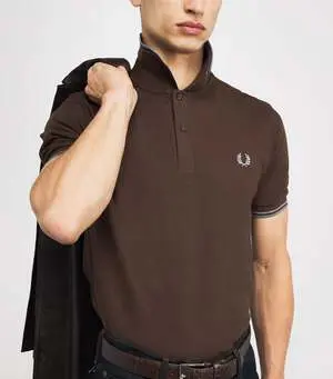 Fred Perry Twin Tipped Polo Shirt - Brown