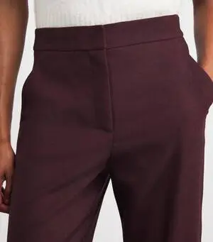 Veronica Beard Tonelli Wide-leg Trousers - Burgundy