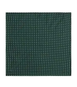 Dunhill Mulberry Silk Polka Dot Pocket Square - Green