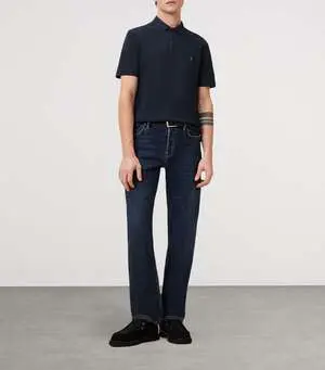 ALLSAINTS Organic Cotton Reform Polo Shirt - Blue