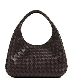 Bottega Veneta Medium Leather Campana Shoulder Bag - Brown