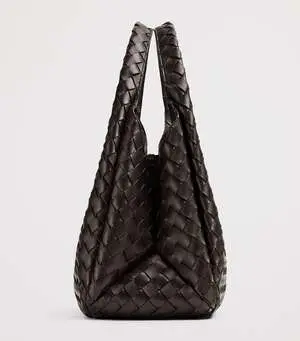Bottega Veneta Medium Leather Campana Shoulder Bag - Brown