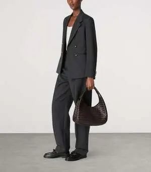 Bottega Veneta Medium Leather Campana Shoulder Bag - Brown