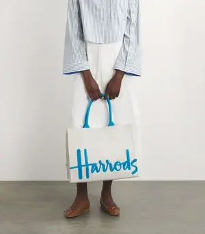 Harrods Cotton Logo Tote Bag