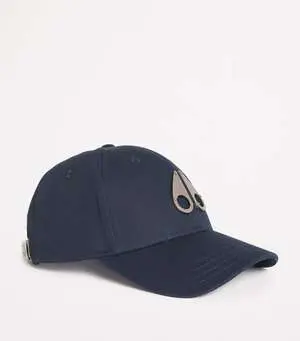 Moose Knuckles Cotton Baseball Cap - Navy