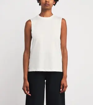 JOSEPH Cotton-silk Tank Top - Ivory