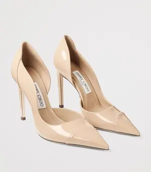 JIMMY CHOO Brigitte 100 Patent Leather Pumps - Neutral