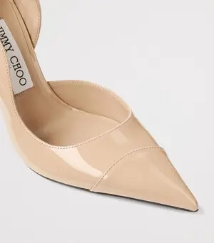 JIMMY CHOO Brigitte 100 Patent Leather Pumps - Neutral