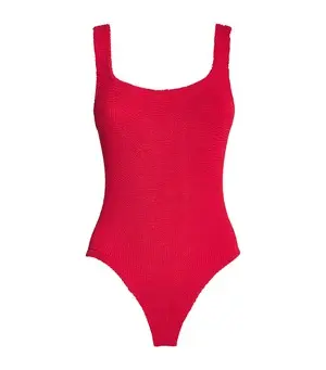 Hunza G Square-neck One-piece Swimsuit - Red