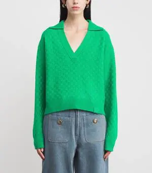 Sandro V-neck Wool-cashmere Sweater