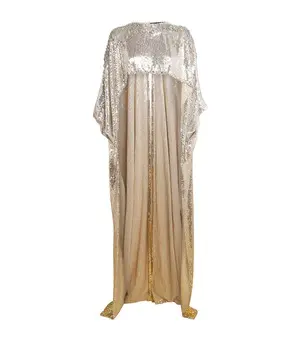Jenny Packham Cassia Sequin Cape - Silver