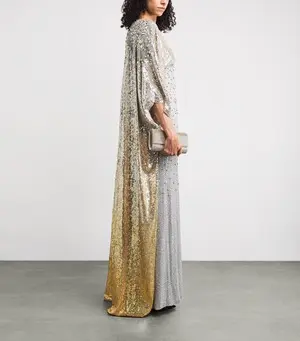 Jenny Packham Cassia Sequin Cape - Silver