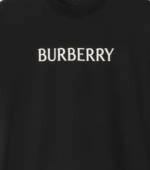 Burberry Cotton Logo T-shirt - Black