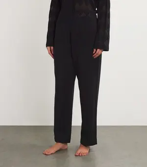 LESET Cotton Straight Leg Trousers