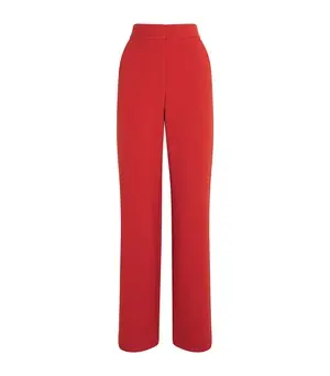 Veronica Beard Tonelli Wide-leg Trousers - Red