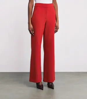 Veronica Beard Tonelli Wide-leg Trousers - Red