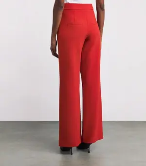 Veronica Beard Tonelli Wide-leg Trousers - Red