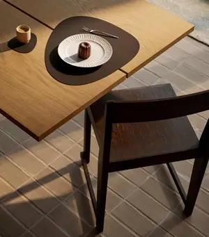 LIND DNA Large Curve Corduroy Placemat - Brown