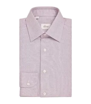 Brioni Cotton Micro-houndstooth Shirt