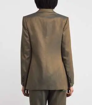 Brioni Flavia Silk Double-breasted Blazer