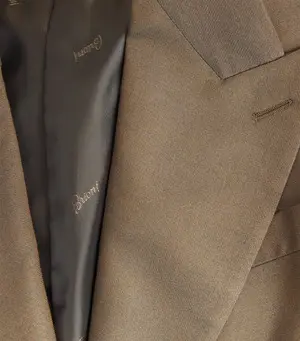 Brioni Flavia Silk Double-breasted Blazer