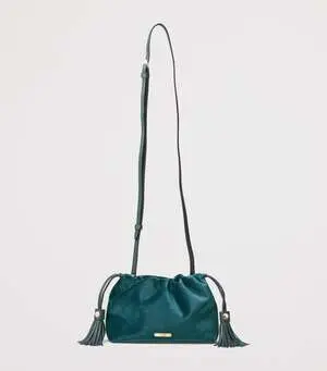 ASPINAL OF LONDON Velvet Freida Top-handle Bag - Blue